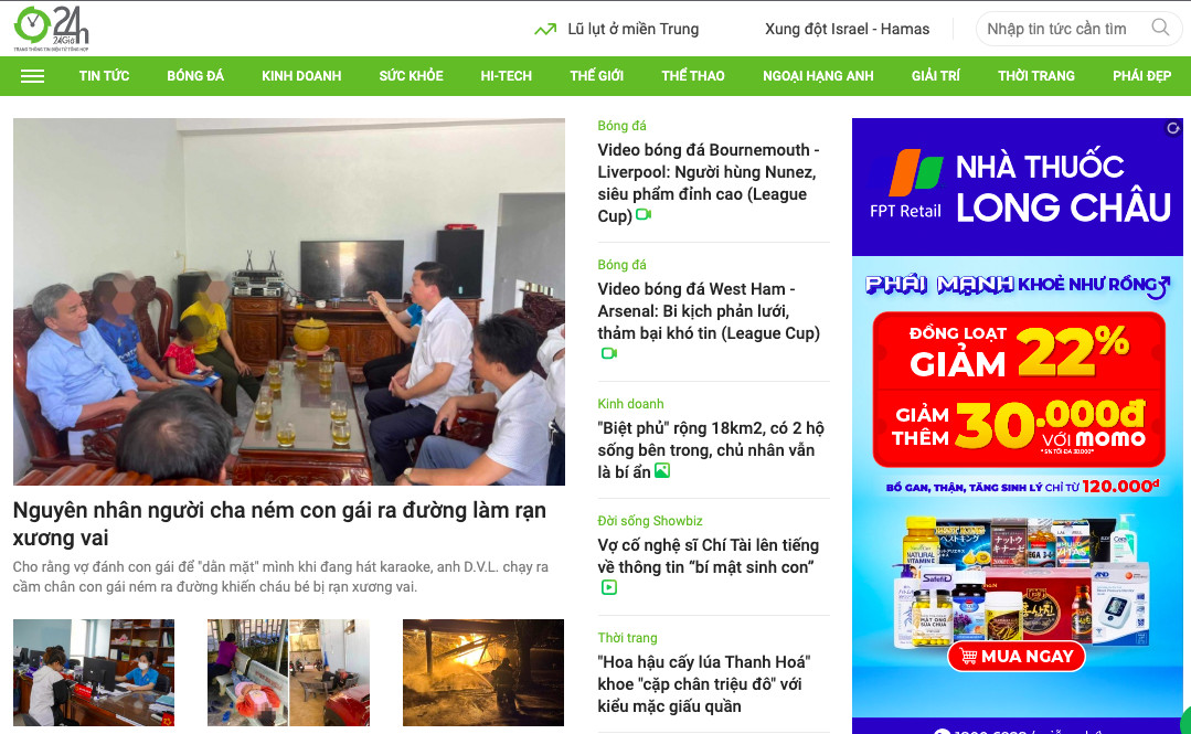 Bảng giá quảng cáo trên báo 24h.com.vn 2024 - Công ty TNHH Fame Media